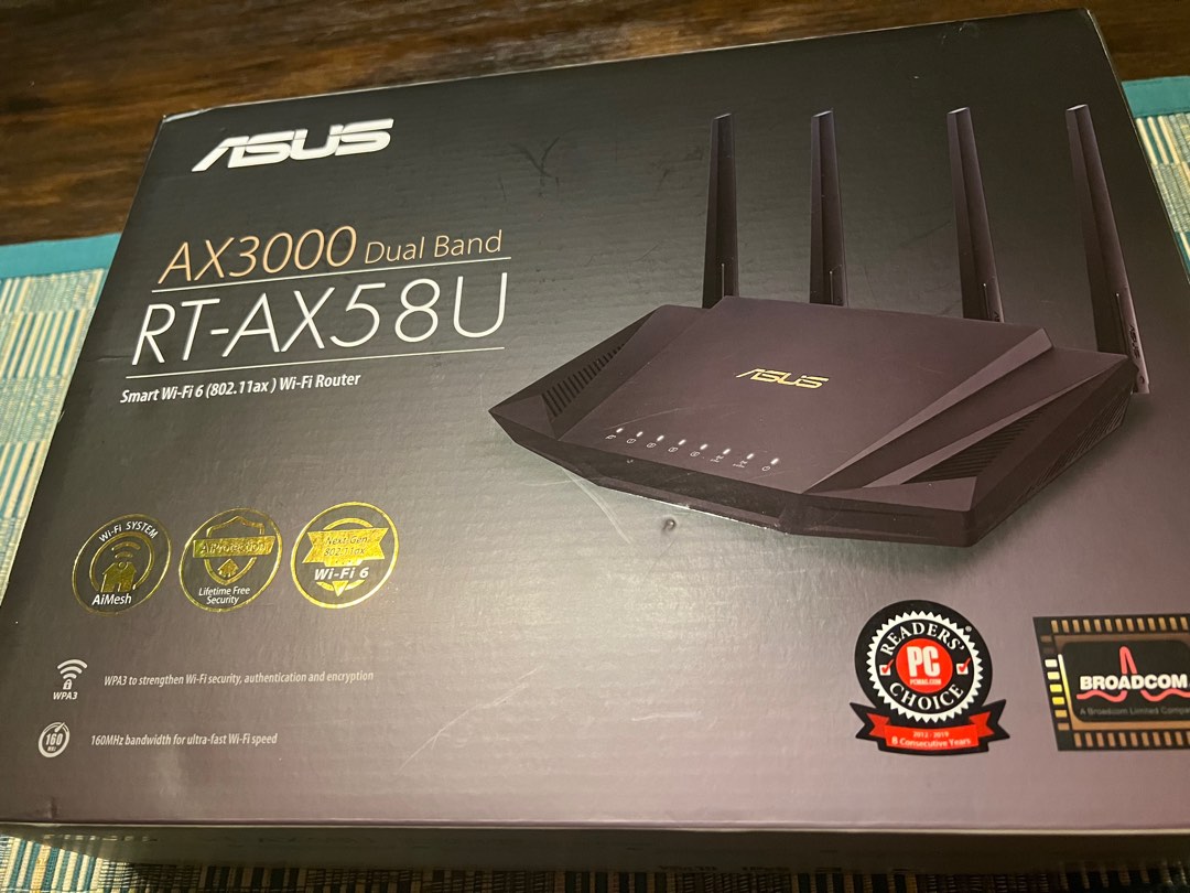 FREE SHIPPING Fast Wifi 6 Dual-Band Router with better coverage! ASUS ...