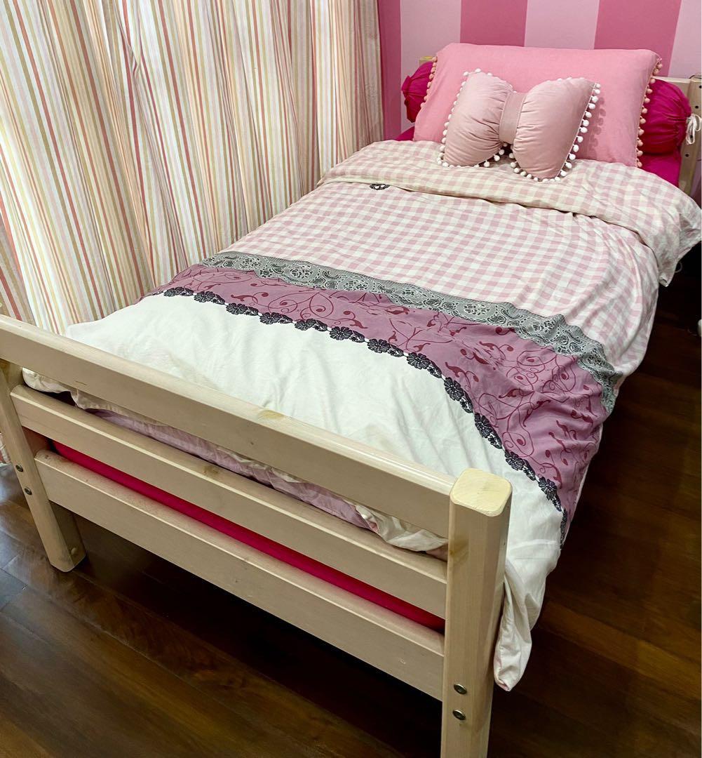 FLEXA brand single bed frame and mattress, Furniture & Home Living ...