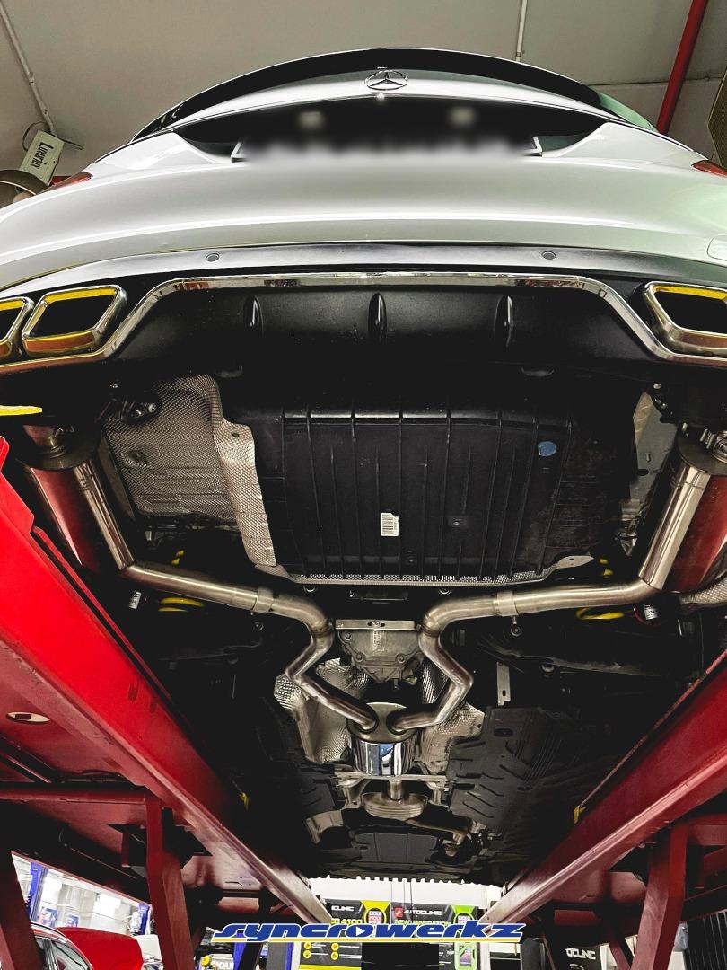 FOX Cat back Exhaust System for Mercedes C180 W205 | Stainless steel ...