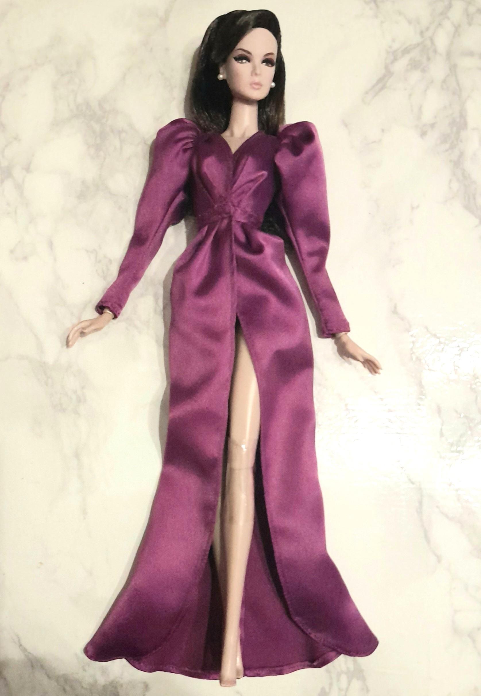 FR / Barbie Dress: Puff Sleeve Long Dress, Hobbies & Toys, Toys & Games ...