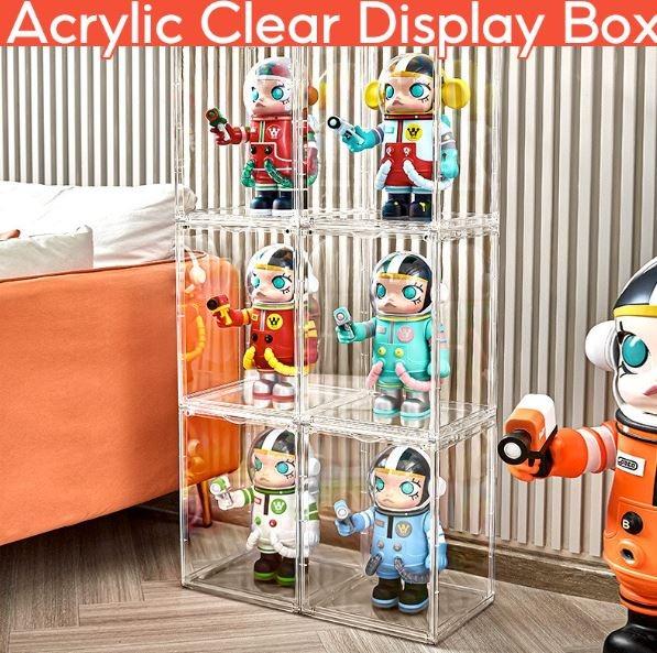 Fully Transparent Acrylic Display Case Blind Box Figurine Storage with ...
