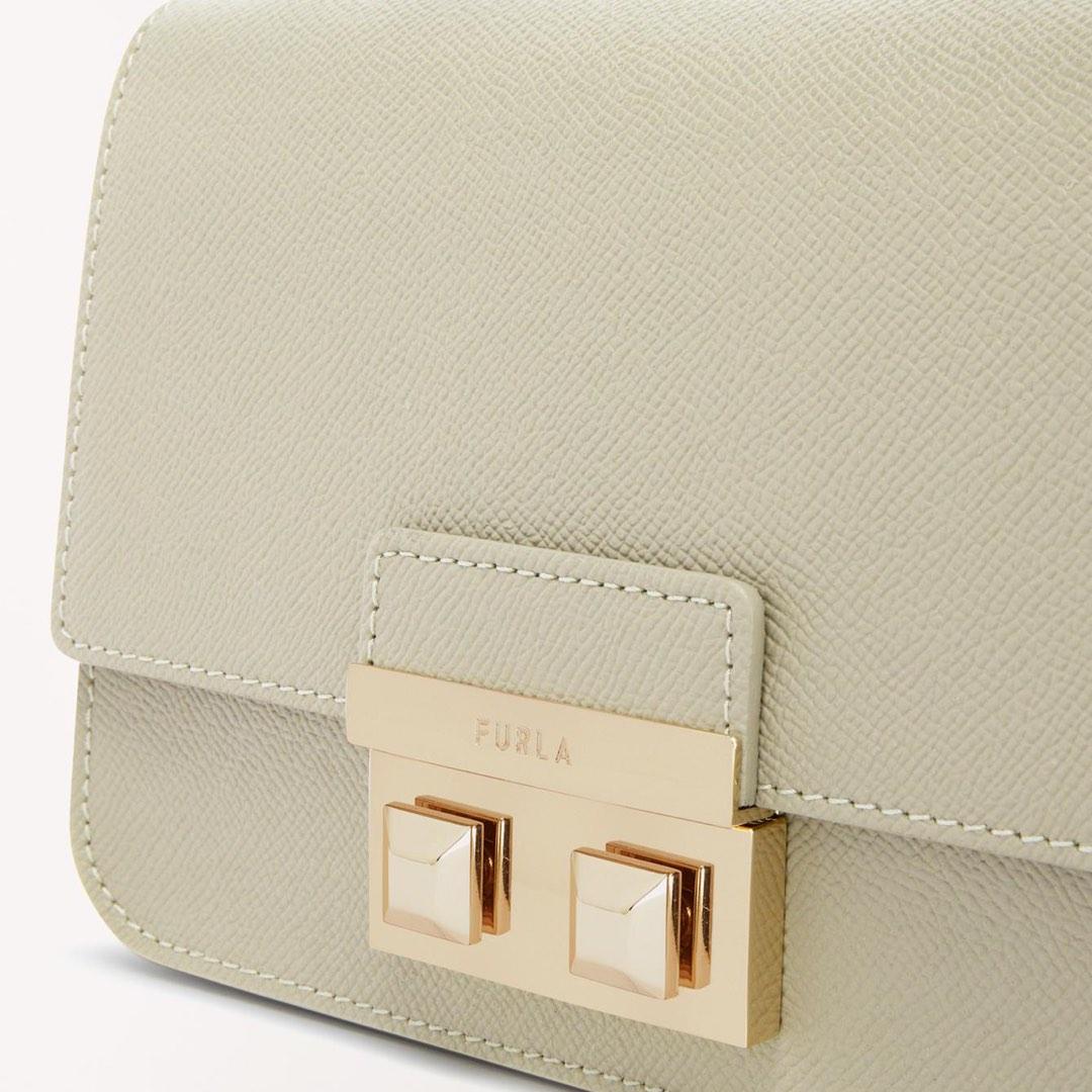 Furla Bella Mini Crossbody in Marmo Grey, Women's Fashion, Bags ...