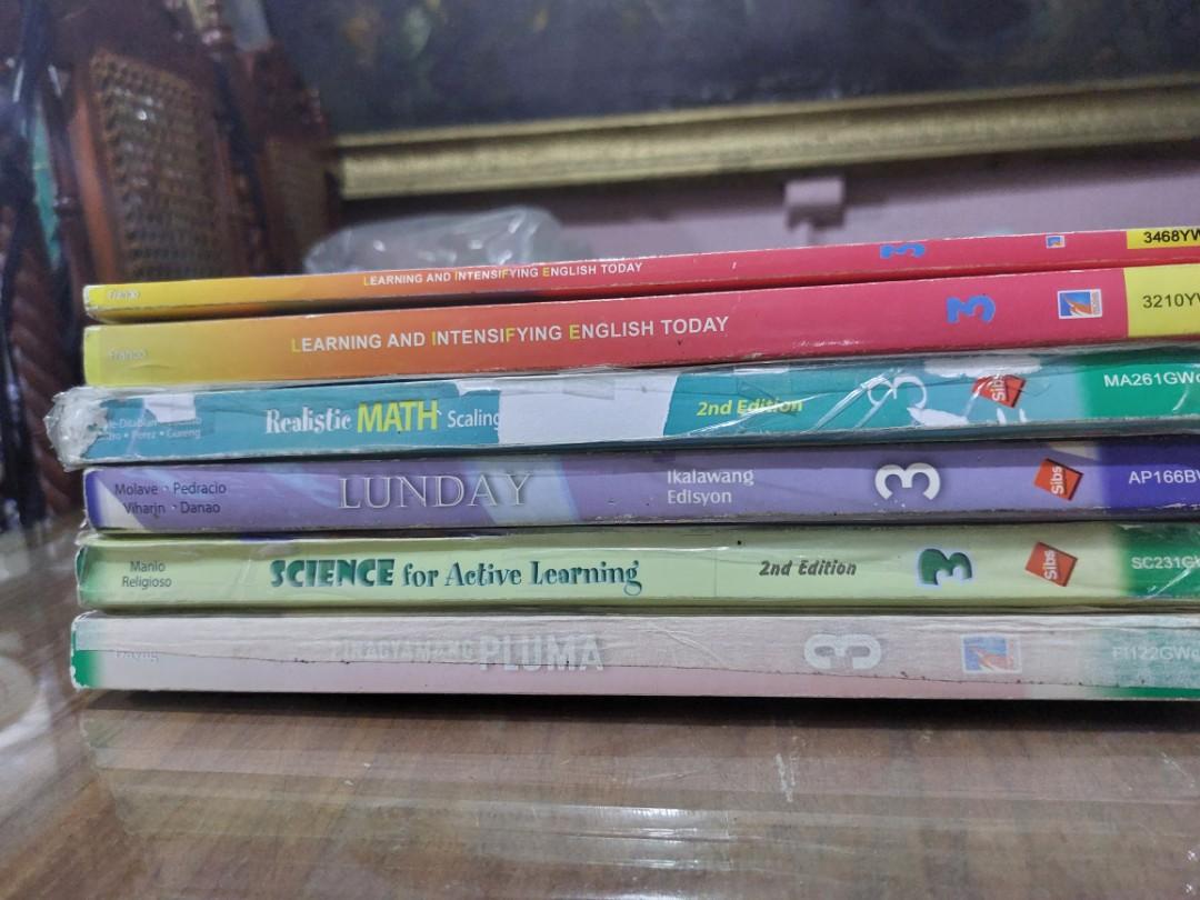 Grade 3 Textbooks Workbooks English Math Science Filipino AP, Hobbies ...