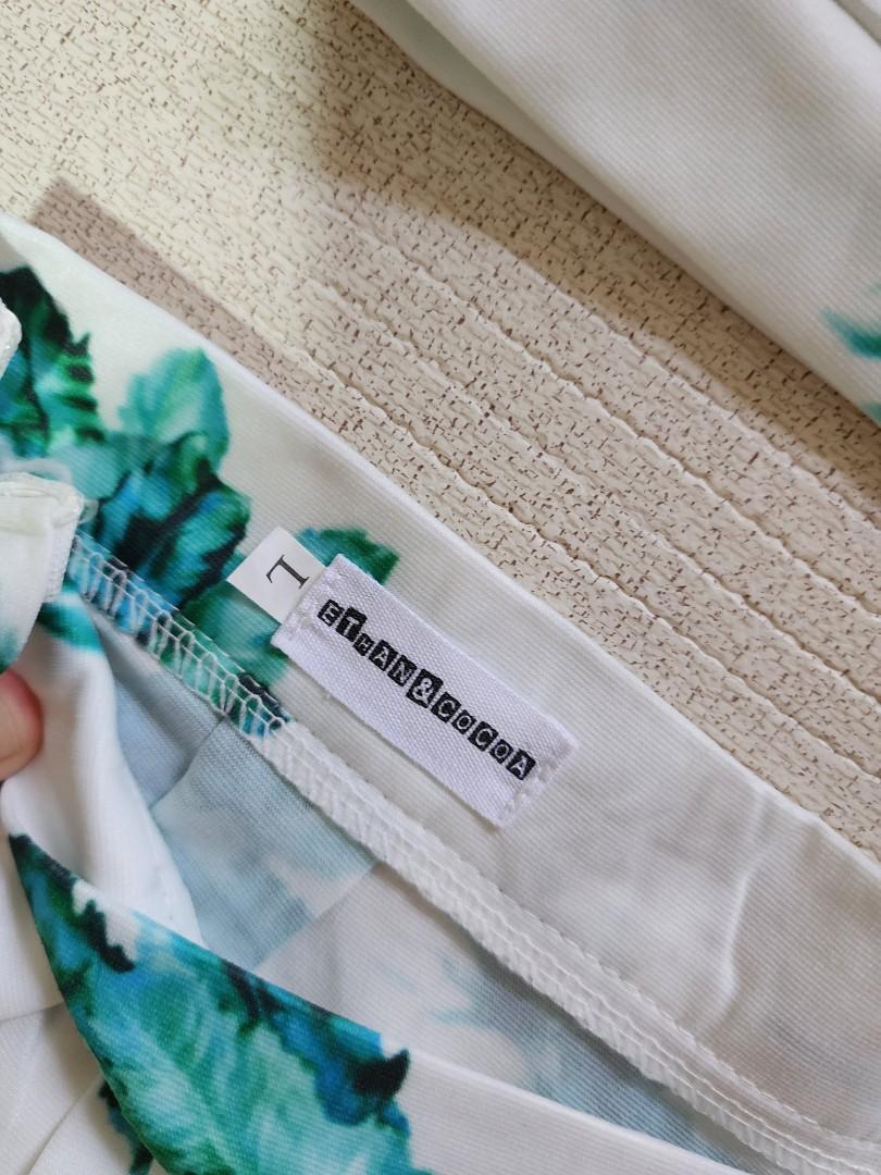 Green Floral Matching Set, Women's Fashion, Dresses & Sets, Sets or ...