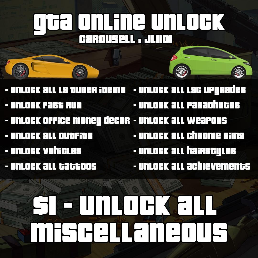 GTA Online Money | Rank | Stats | Misc | Unlock Services | GTA 5, Video ...