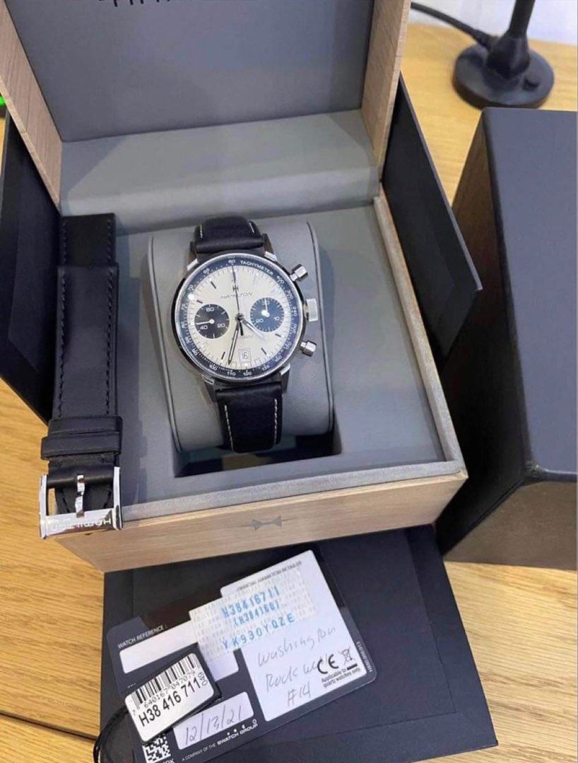 Hamilton intra matic chrono panda dial, Luxury, Watches on Carousell