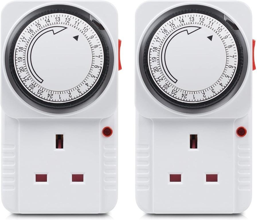 HBN 24 Hour Programmable Mechanical Timer Plug Switch, Energy Saving ...