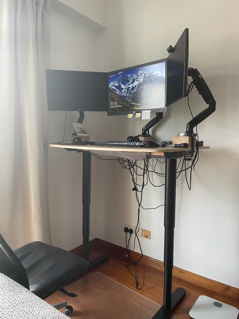 Ikea Bekant electric standing desk, Furniture & Home Living, Furniture ...