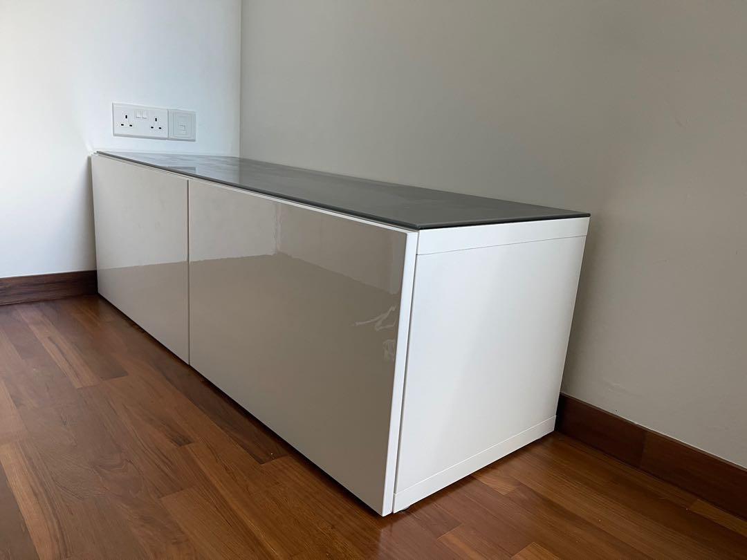 IKEA BESTA Glass Panel (120cm X 38cm), Furniture & Home Living ...