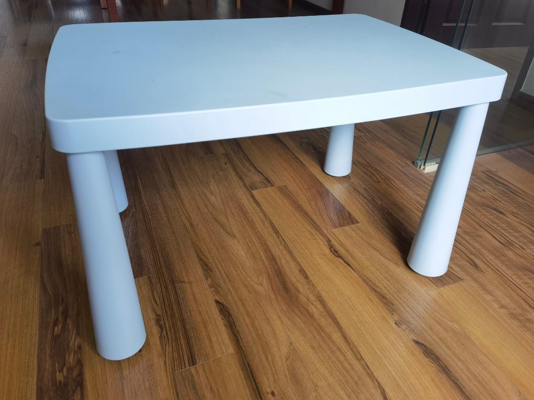 Used IKEA Mammut Kids Blue Table - No Chair, Furniture & Home Living ...