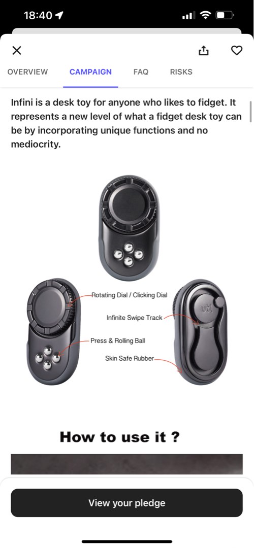 Infini - Urban Toy Lab (Kickstarter Exclusive) Fidget Toy, Hobbies ...