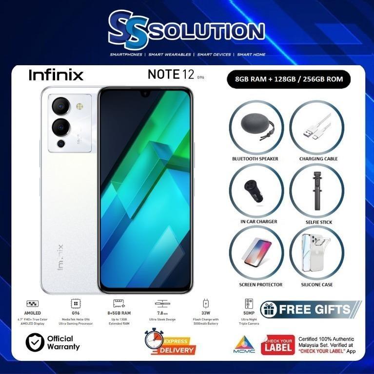 Infinix NOTE 12 G96 (8GB RAM + 128GB /256GB ROM) 1 Year Warranty ...