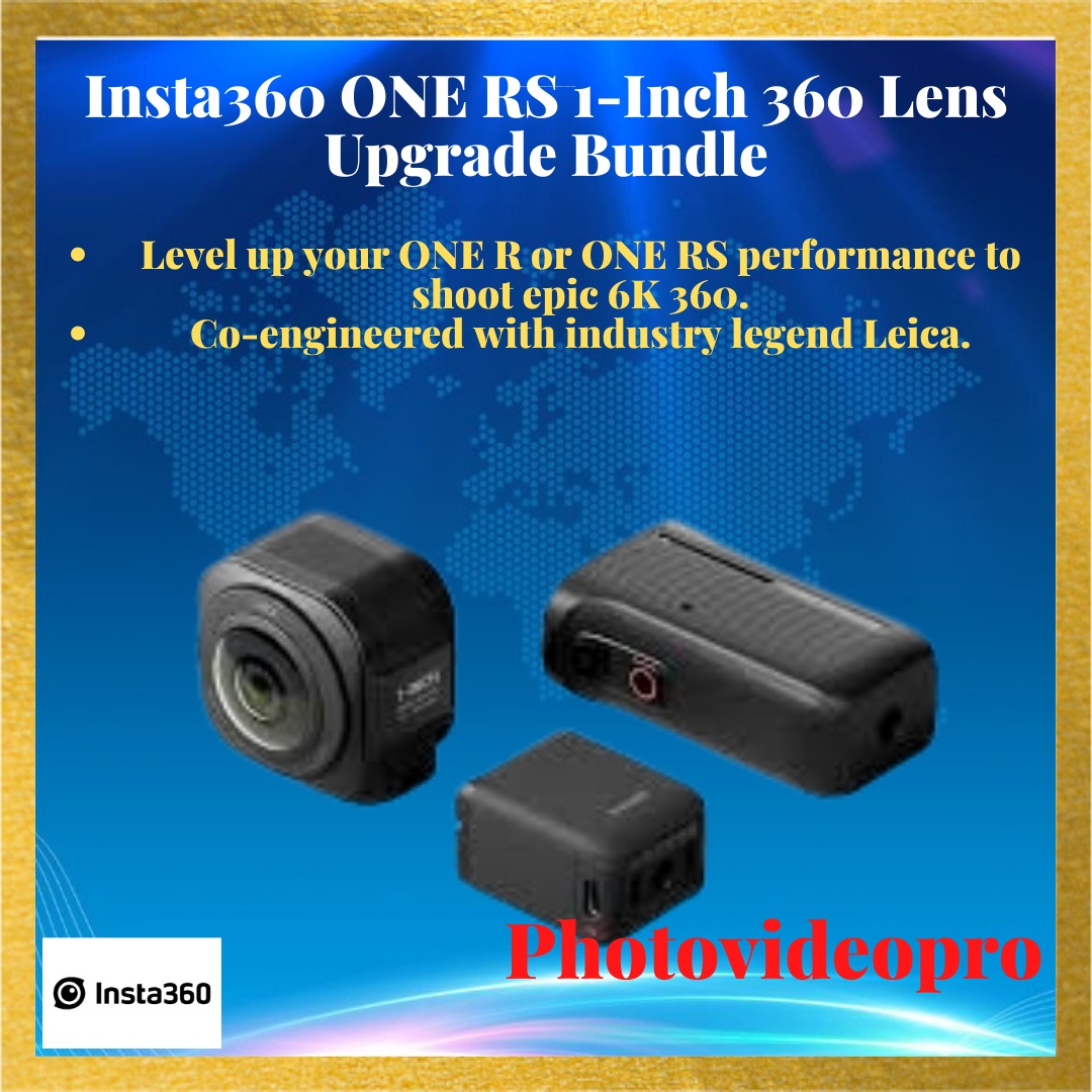 Insta360 ONE RS 1-Inch 360 Lens Upgrade Bundle, Photography, Cameras on ...