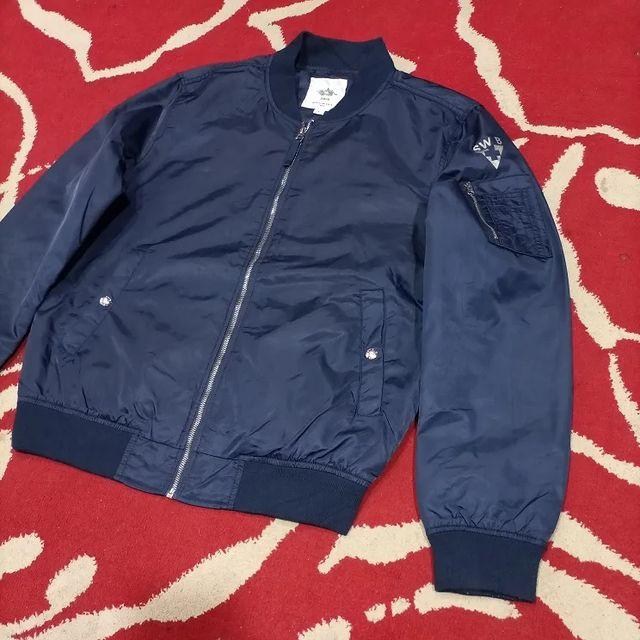 Jacket Bomber SWIB size L ( P : 68 x L : 59 ), Fesyen Pria, Pakaian ...