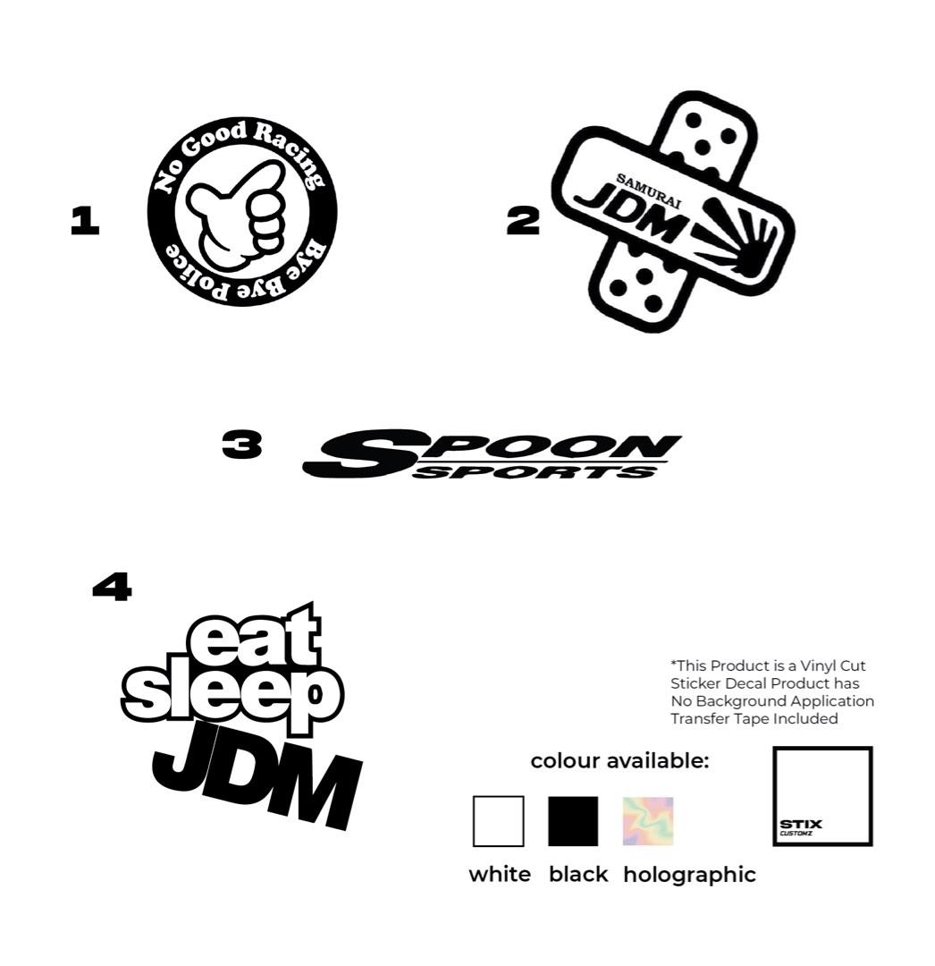JDM style custom vinyl sticker / decal, Car Accessories, Accessories on ...