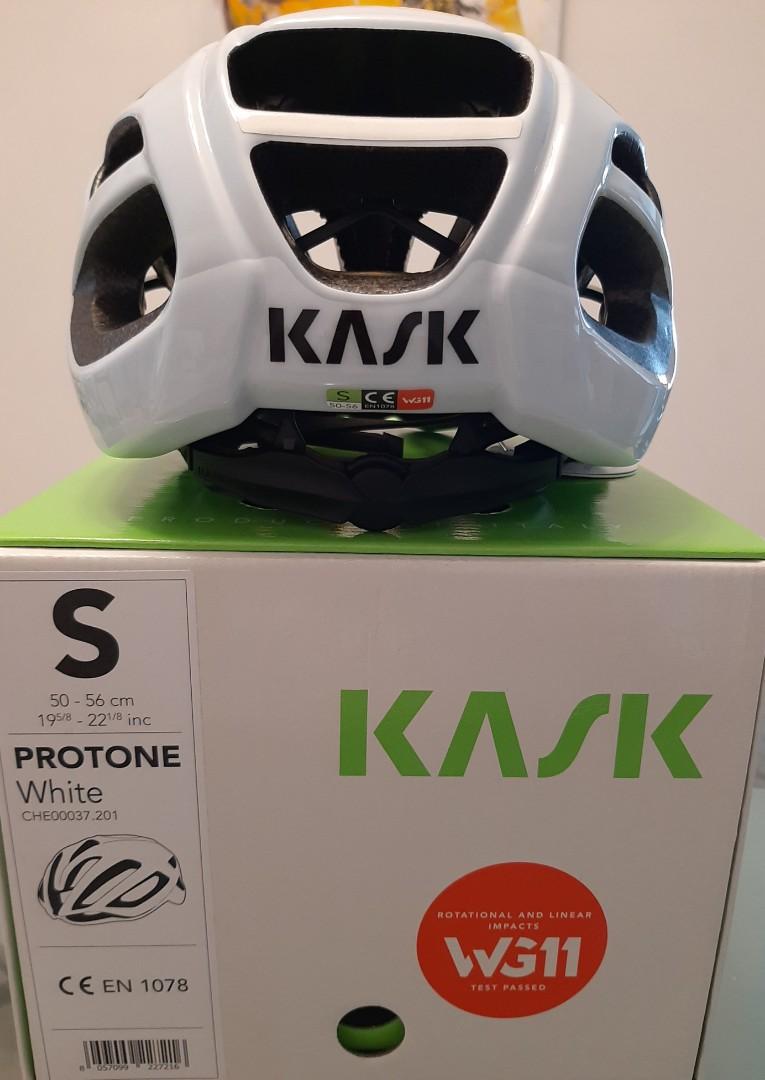 Kask Protone WG11 Gloss White Small, Sports Equipment, Bicycles & Parts ...