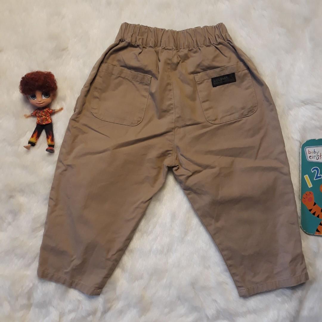 KHAKI KIDS GARTERIZED TROUSER/PANTS, Babies & Kids, Babies & Kids ...