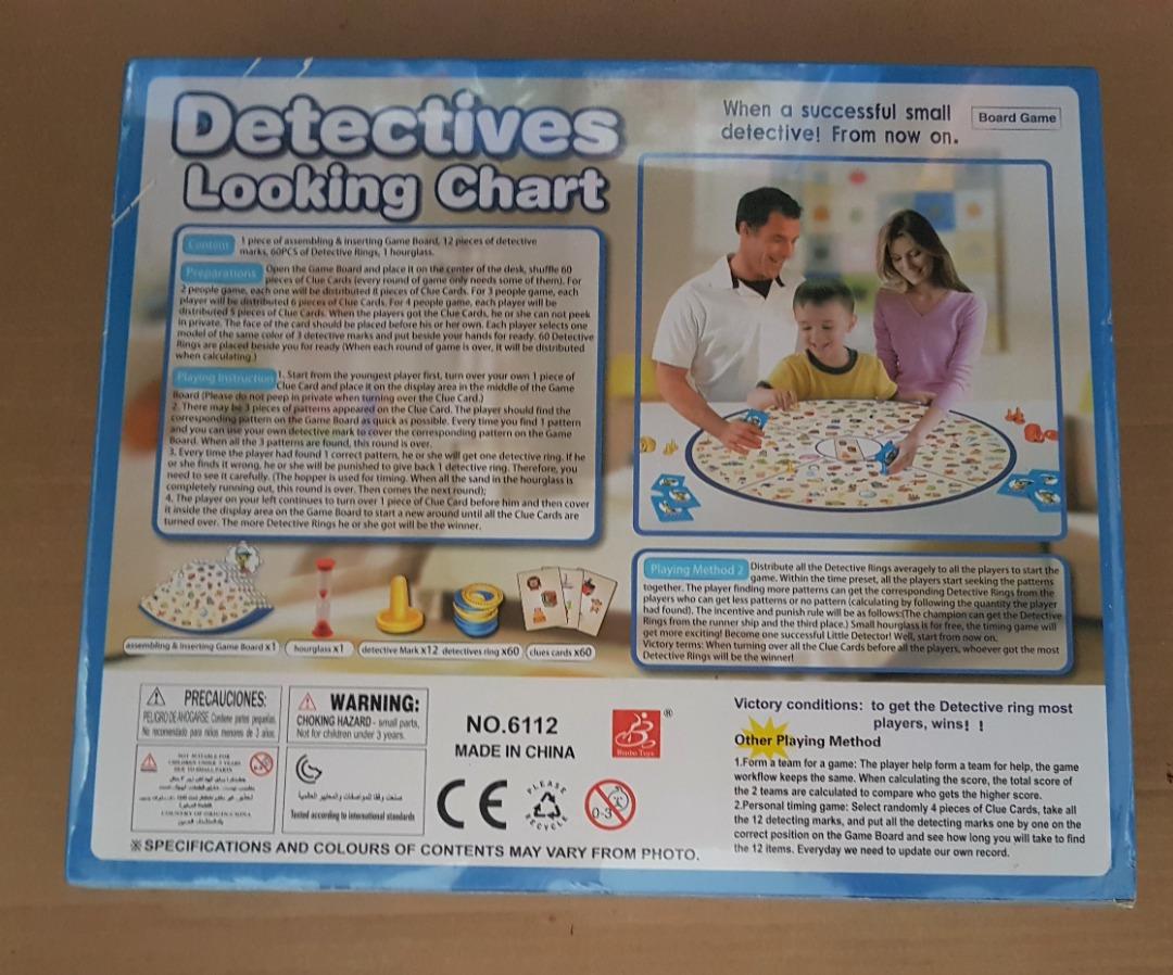 Kidmoro Detective Looking Chart Board Games, Family Time, Train ...