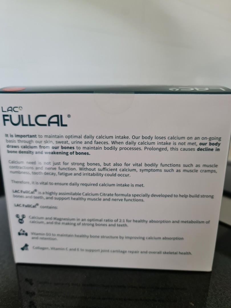 LAC Fullcal 60 Sticks (Delicious Lemon Flavour), Health & Nutrition ...