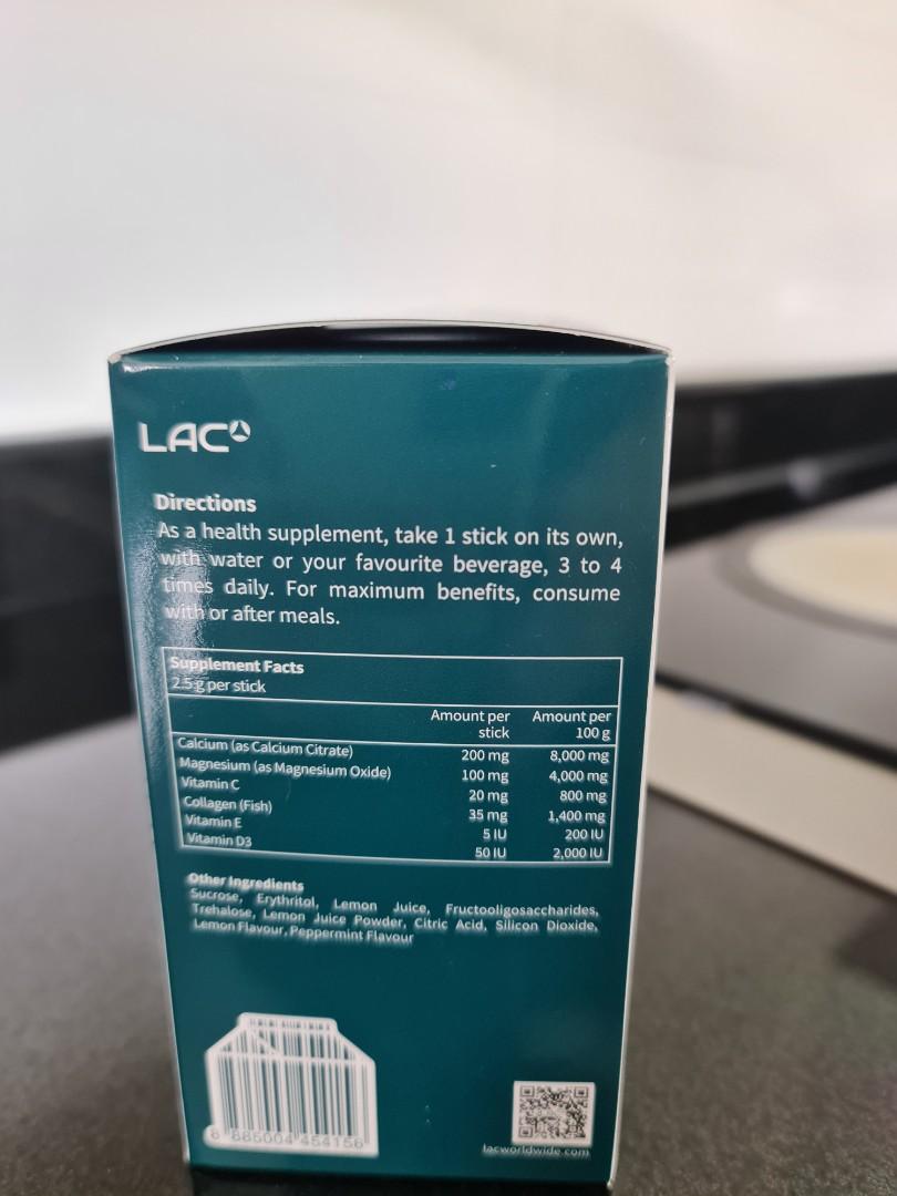LAC Fullcal 60 Sticks (Delicious Lemon Flavour), Health & Nutrition ...