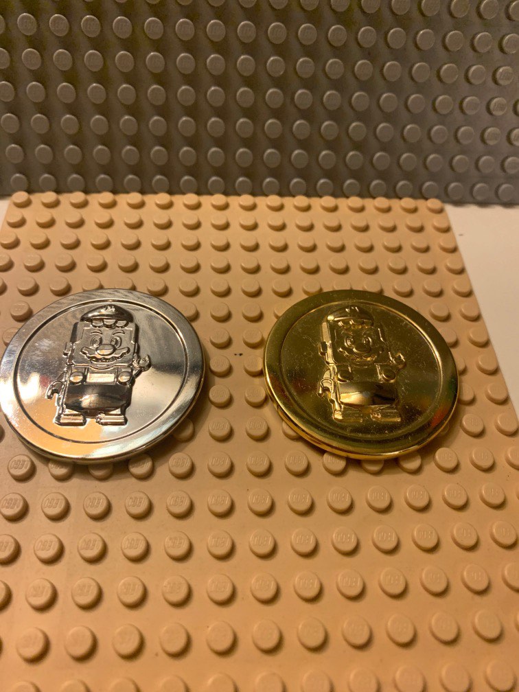 Lego Mario 64 GOLD and SILVER coins, Hobbies & Toys, Toys & Games on ...