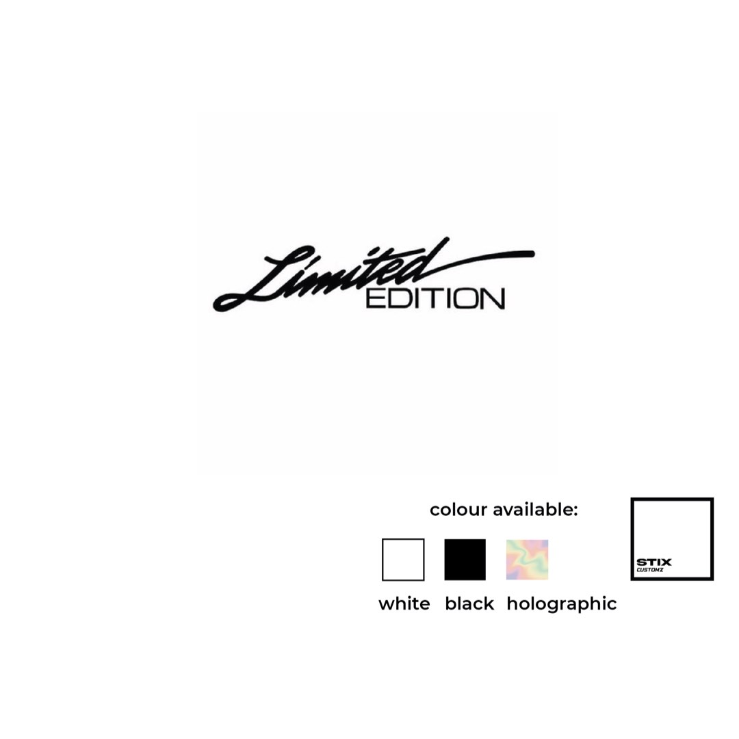 Limited edition custom vinyl sticker / decal, Car Accessories ...
