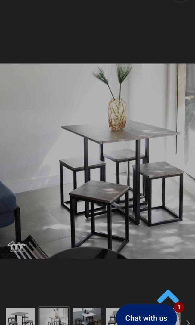 Mandaue Table & Chairs (1Set Available), Furniture & Home Living ...