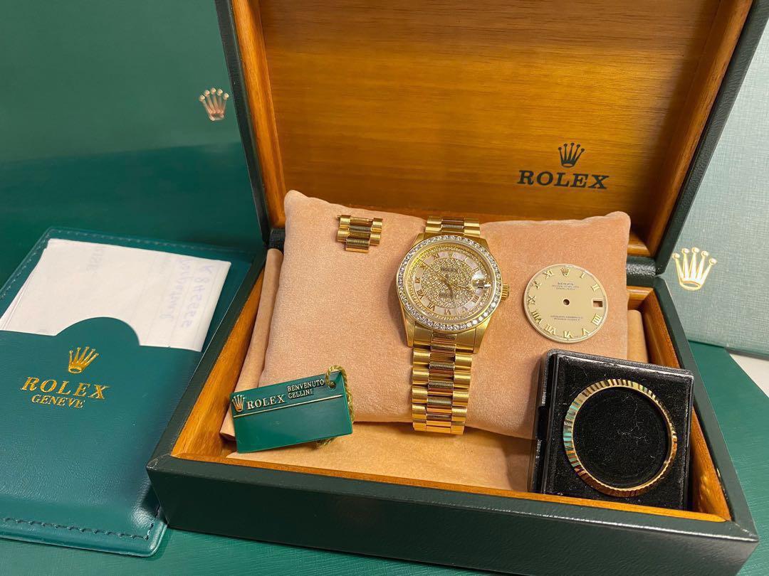 Men Rolex Full 18k Solid Gold Diamond 31mm 31 Seriously Mint Condition ...