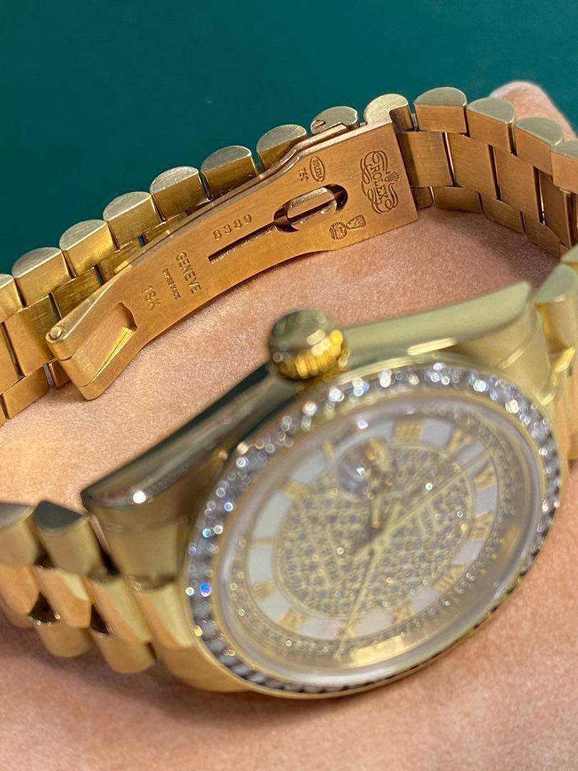 Men Rolex Full 18k Solid Gold Diamond 31mm 31 Seriously Mint Condition ...