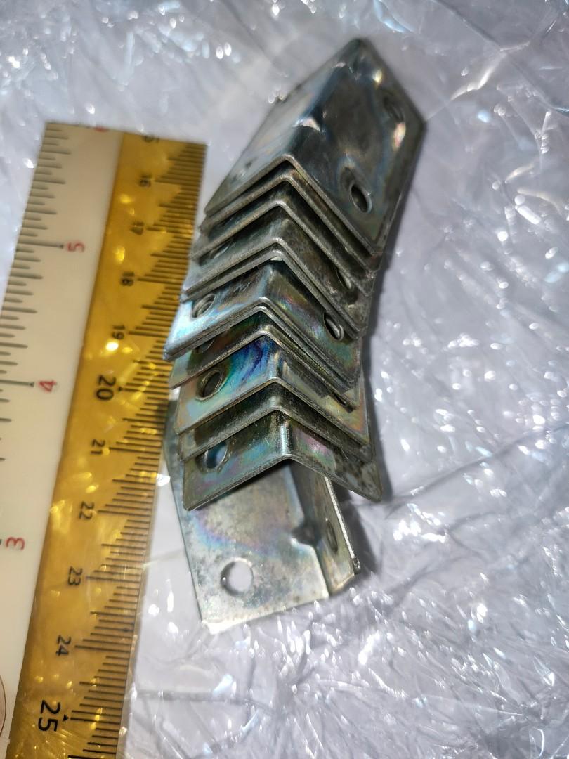 - Metal right angle iron brackets with 4 holes see photos for actual ...