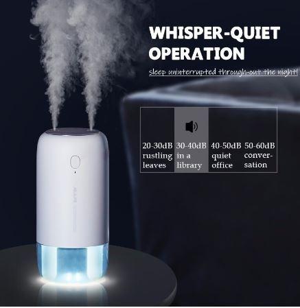 Minimalist Cordless Air Humidifier 3600mAh Portable USB Rechargeable ...