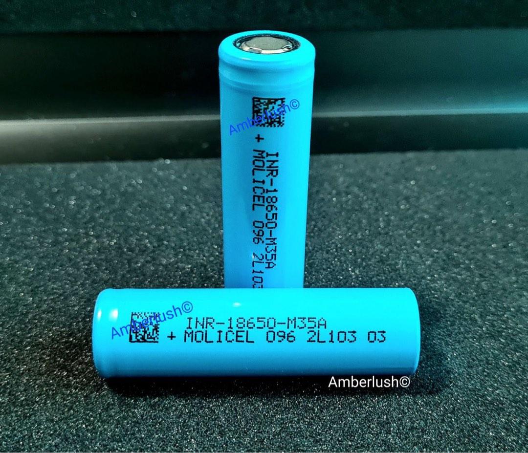Molicel M35A 18650 3500mah 10A 3.7V Li-ion Rechargeable Battery, Sports ...