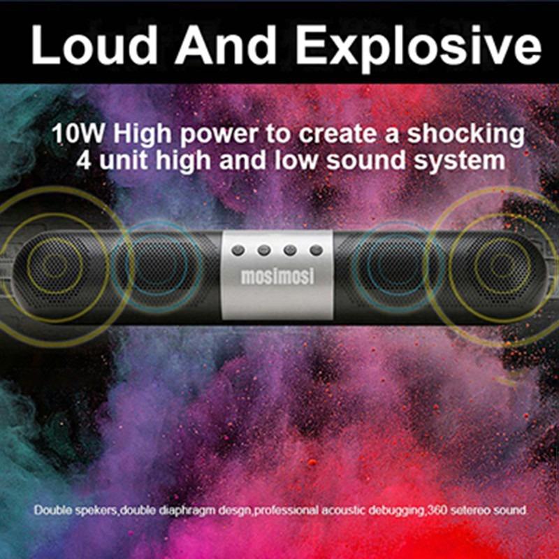 New Desktop Soundbar LCN-210 10W Full Power Sound Bass Bluetooth 5.0 IBG0571, Audio, Other Audio ...