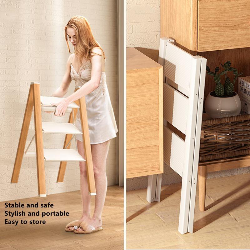 New home office warehouse 4 steps ladder wooden design ladder multi ...