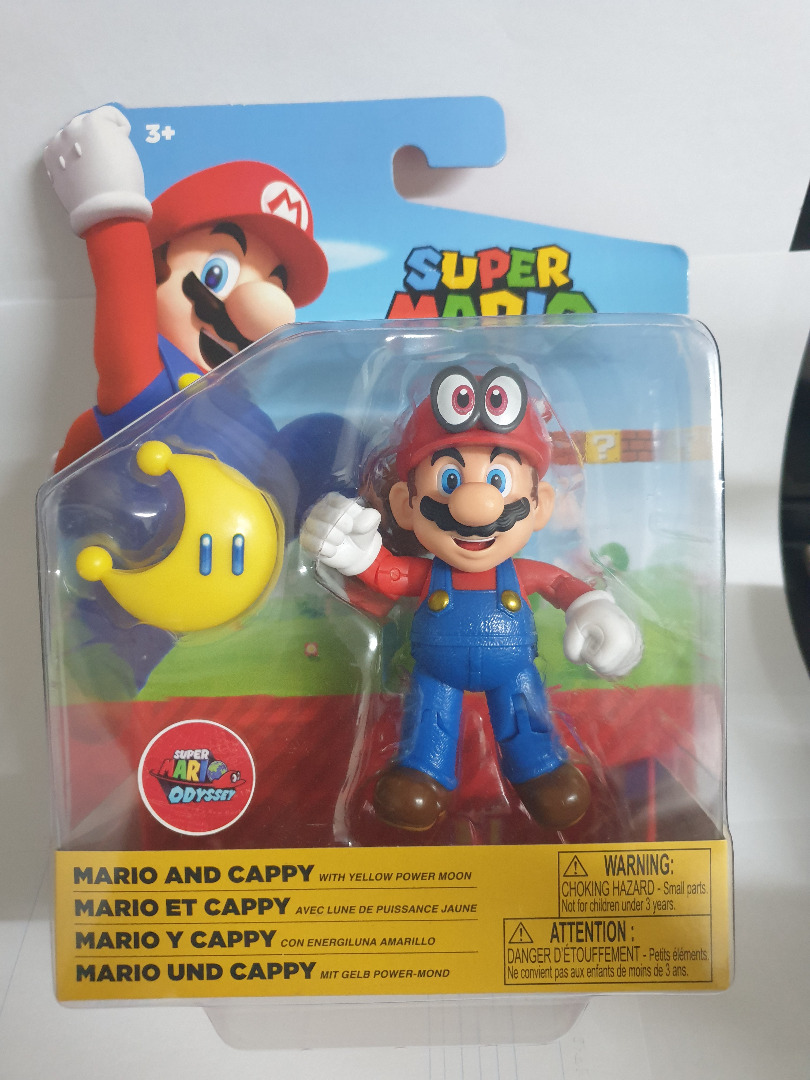 NINTENDO SUPER MARIO 4INCH FIGURE W20 - MARIO CAPPY WITH POWER MOON ...