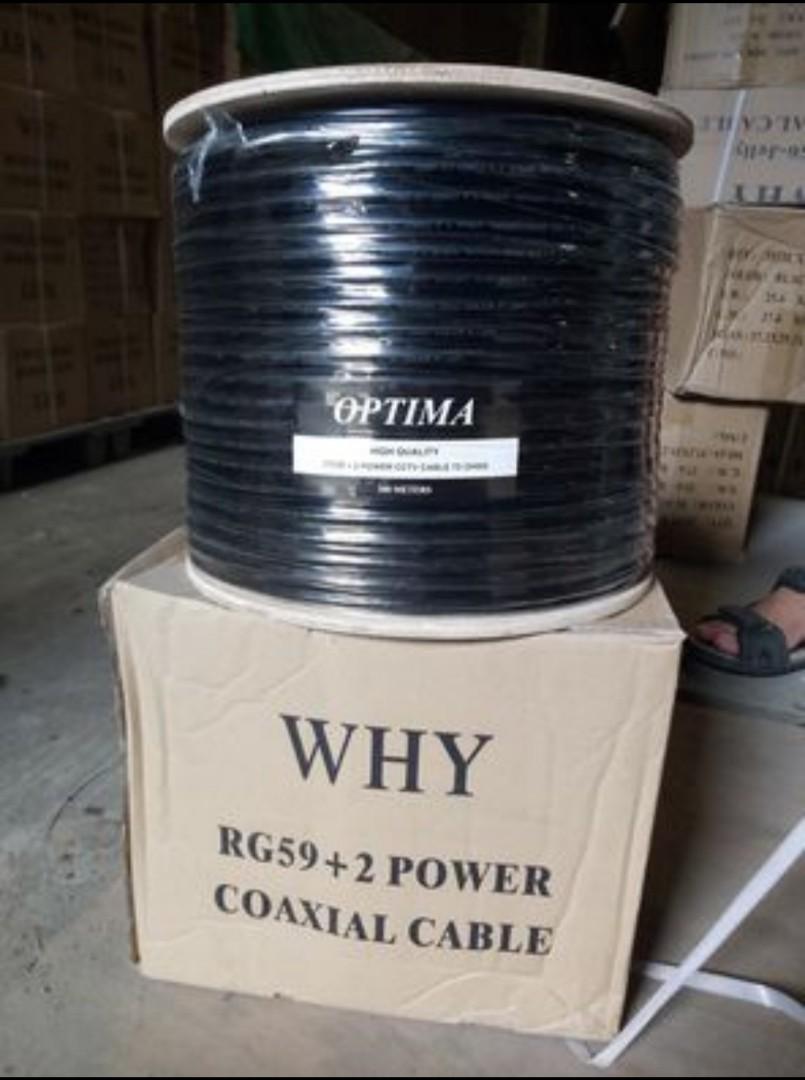 OPTIMA Coaxial Cable RG59 + 2 Power (300m)(75ohms), Computers & Tech ...