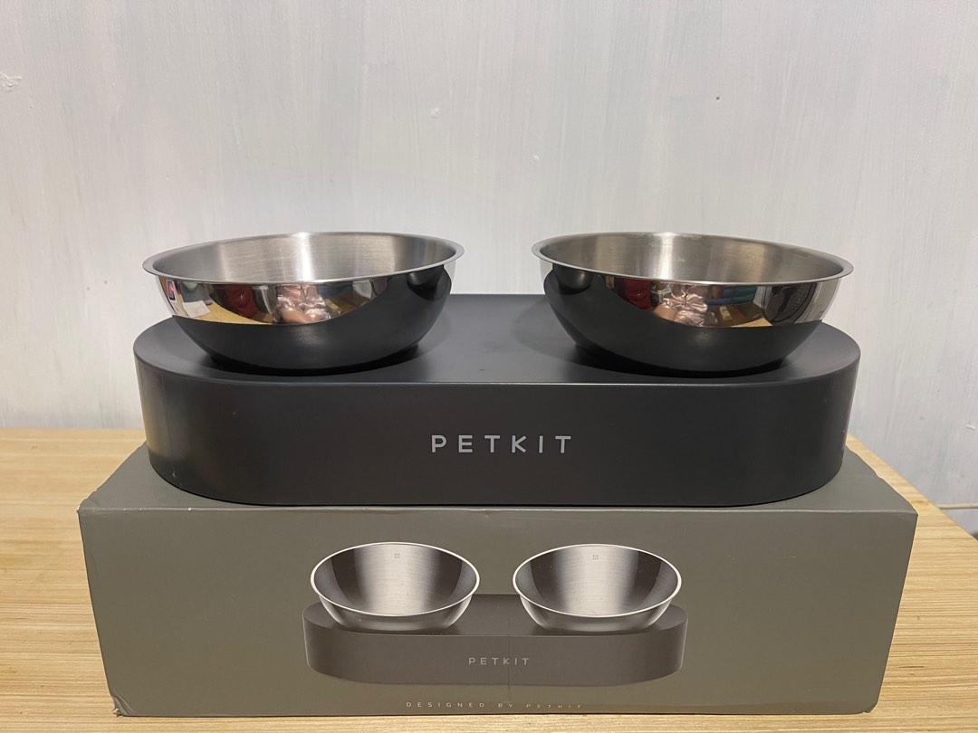 Petkit Fresh Nano Metal Adjustable Feeding Bowl Set, Pet Supplies ...