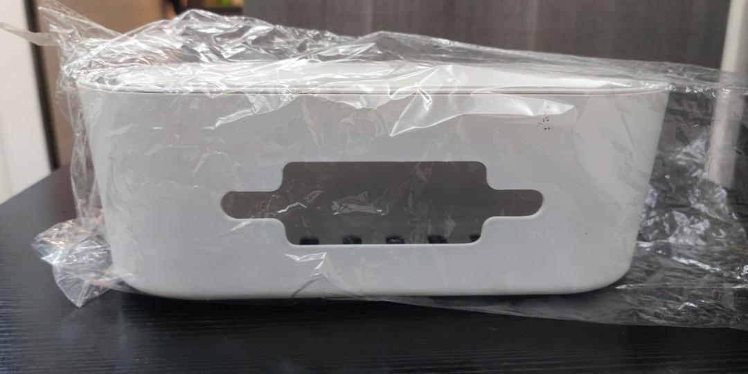 Plug storage box - 電線及拖板收納盒, 電源綫收納盒#整理, 傢俬＆家居, 其他, 家居改善及收納用品 - Carousell