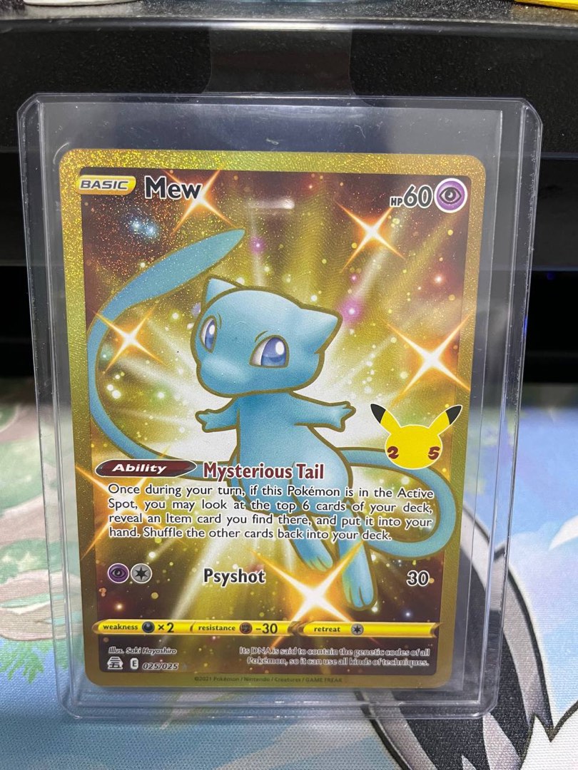 Pokemon Celebrations Gold Mew, Hobbies & Toys, Toys & Games on Carousell