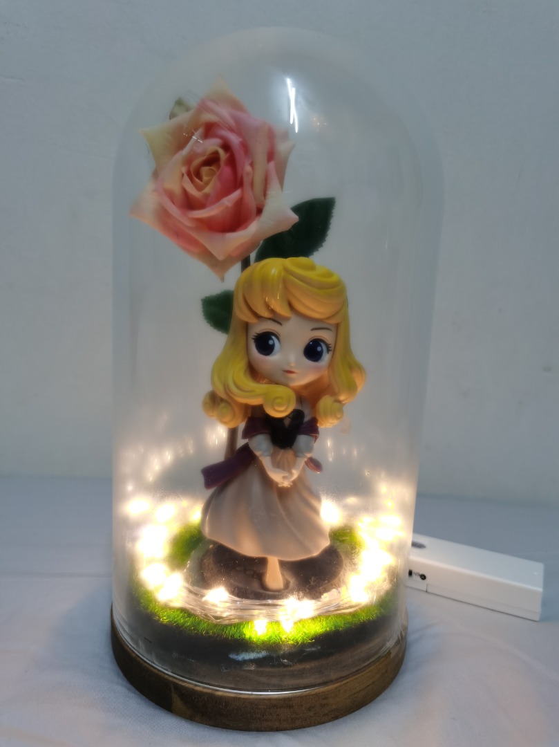 Princess Preserved Flower Bell Jar, Furniture & Home Living, Home Decor ...