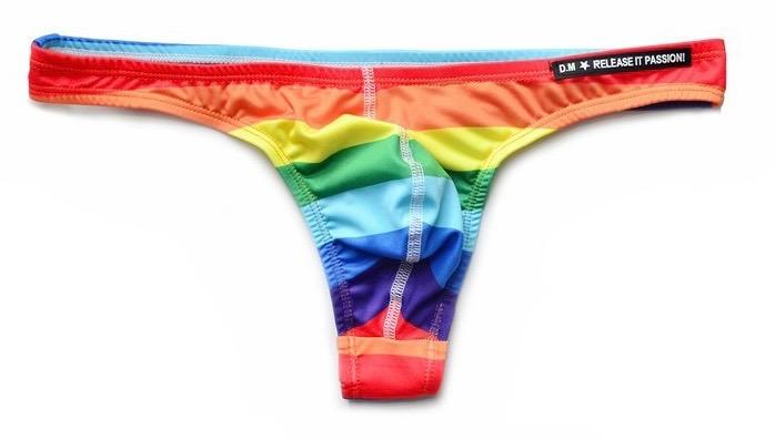 Rainbow / thong swim trunks, Men's Fashion, Bottoms, Swim Trunks ...