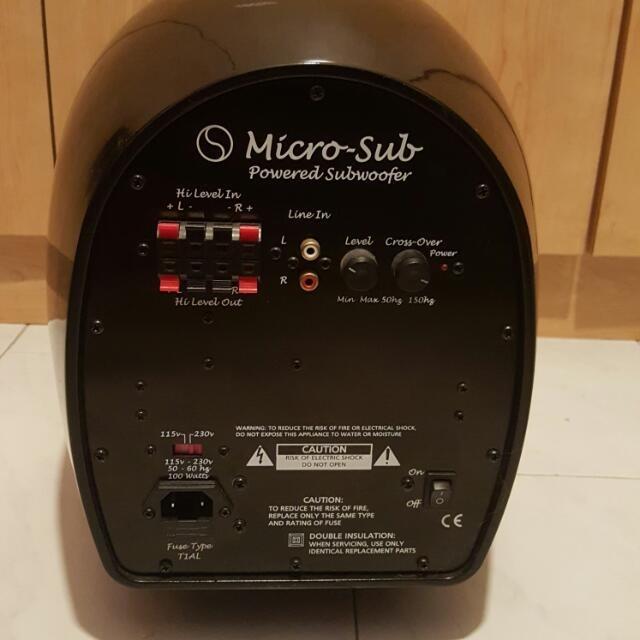 Rare Bronze Scandyna Minipods with Microsub Active Subwoofer, Audio ...