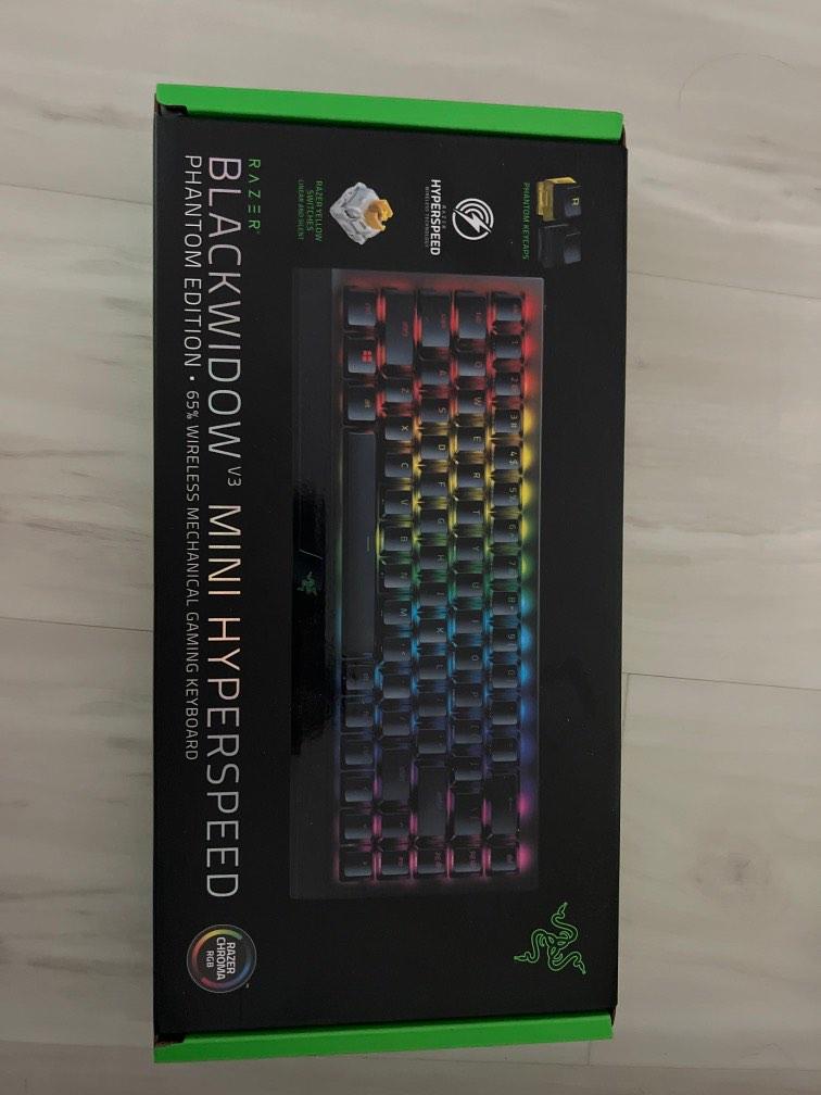 Razer blackwidow V3 Mini Hyperspeed Phantom Keycaps gaming keyboard ...