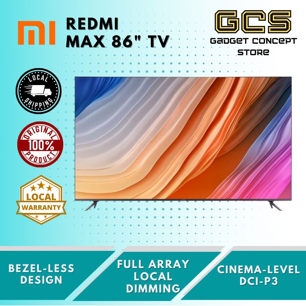 Redmi Max 86" Smart TV LED 4K Android TV 120Hz UHD HDR High Resolution ...