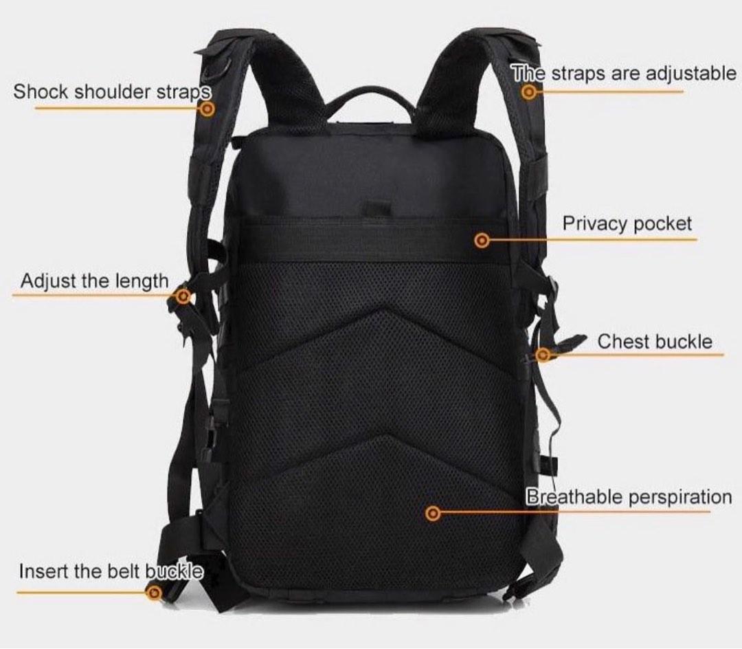 Rugged Backpack 50L, Men's Fashion, Bags, Backpacks on Carousell