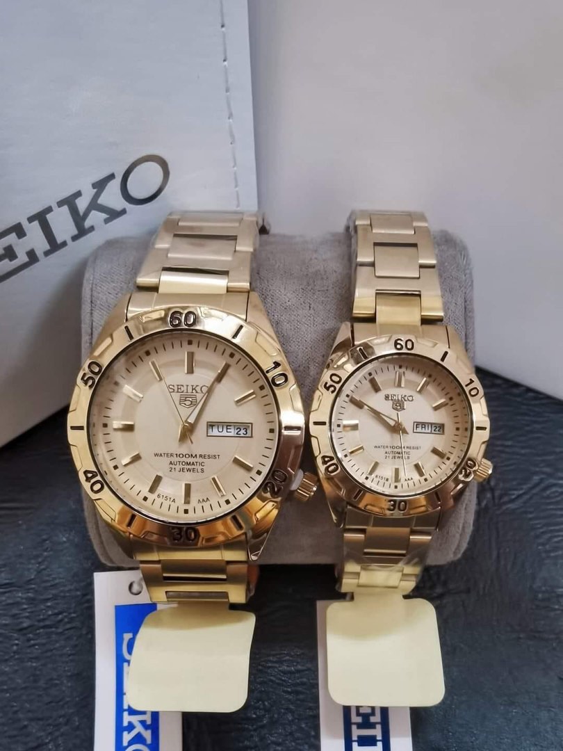 Seiko Stainless Couple Watch, Luxury, Watches on Carousell