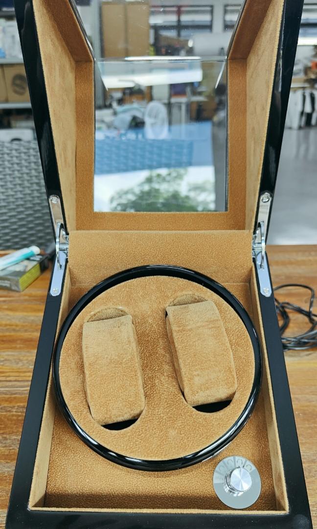 Sepano Automatic Double Watch Winder - Wooden Self Winding Watch Box ...