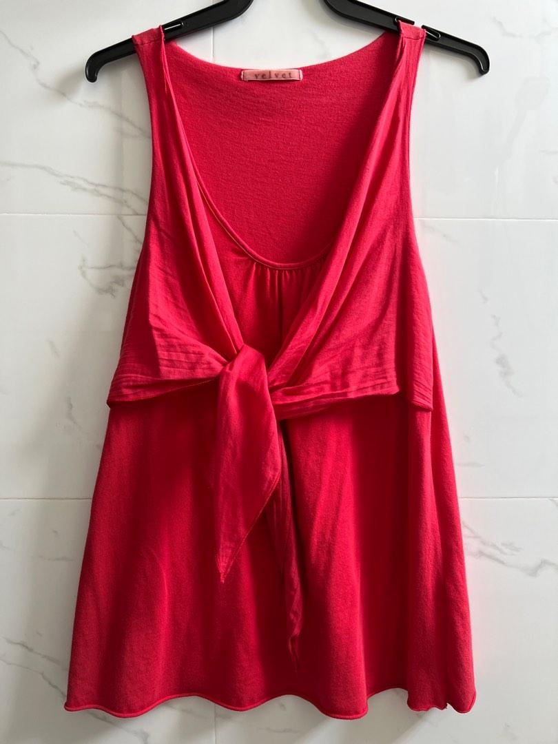 Sexy red top, Women's Fashion, Tops, Sleeveless on Carousell