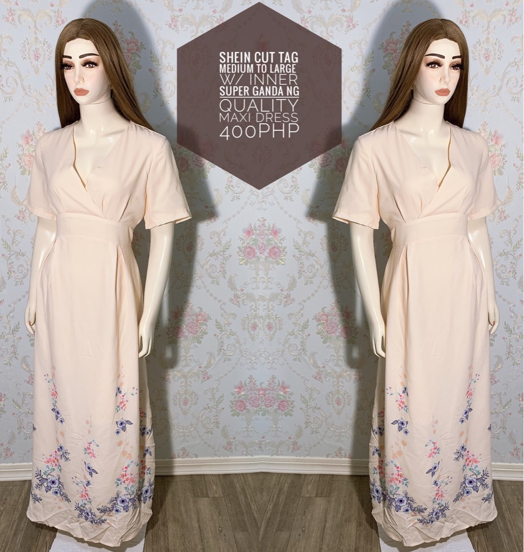 Shein cut tag premium maxi dress, Women's Fashion, Dresses & Sets ...