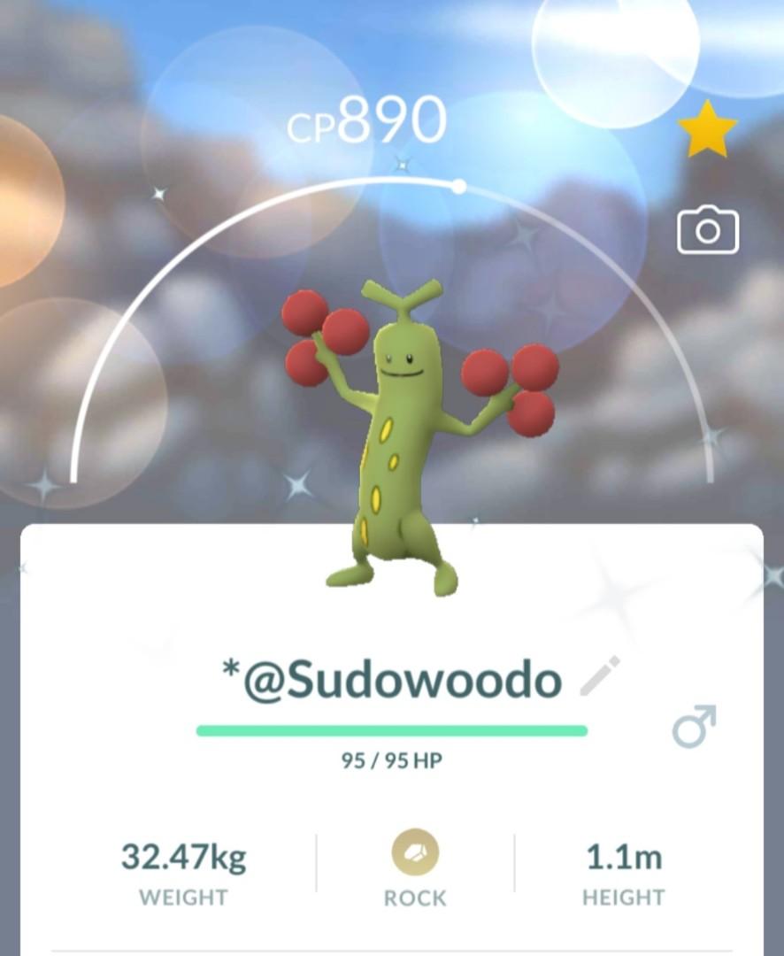 Shiny Sudowoodo: Pokemon Go, Video Gaming, Gaming Accessories, In-Game ...